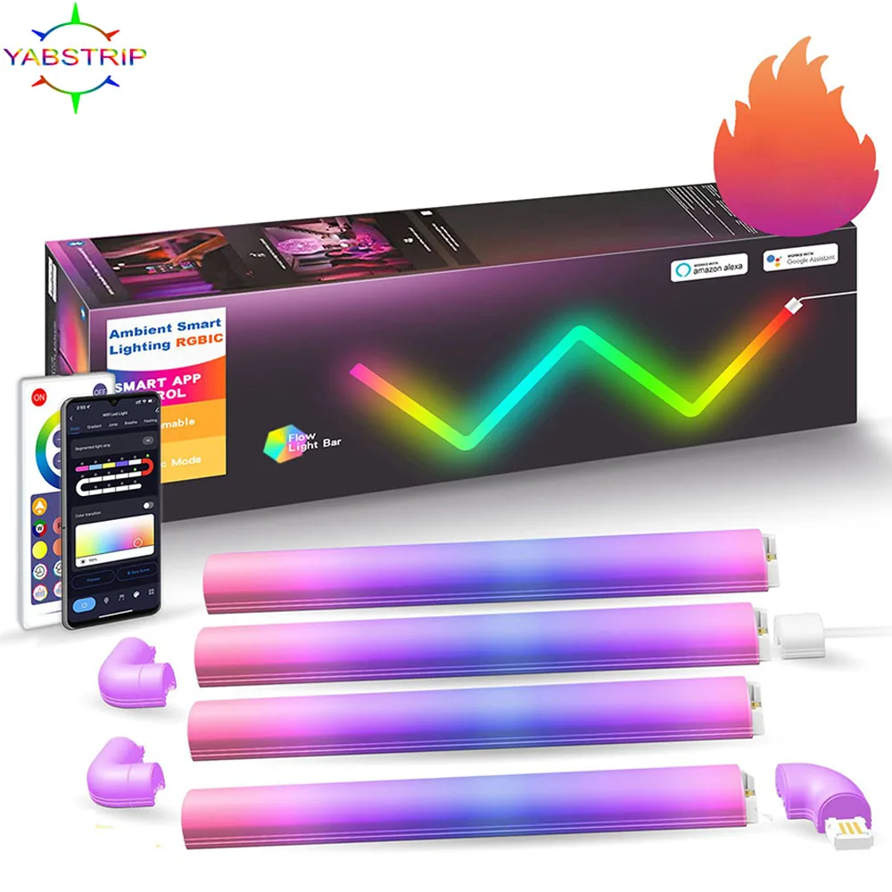 YuTa-Barra-de-luz-LED-RGB-inteligente-con-Bluetooth-Control-de-voz-m ...