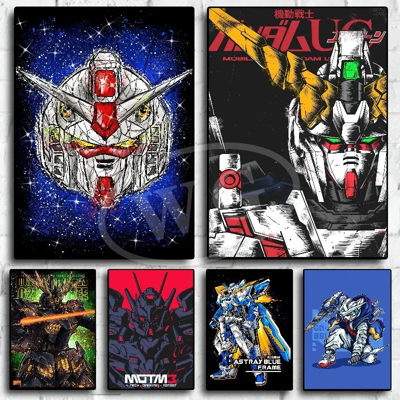 Japanese-Anime-Classic-Gundam-Posters-Print-Cartoon-Figure-Picture-Wall ...