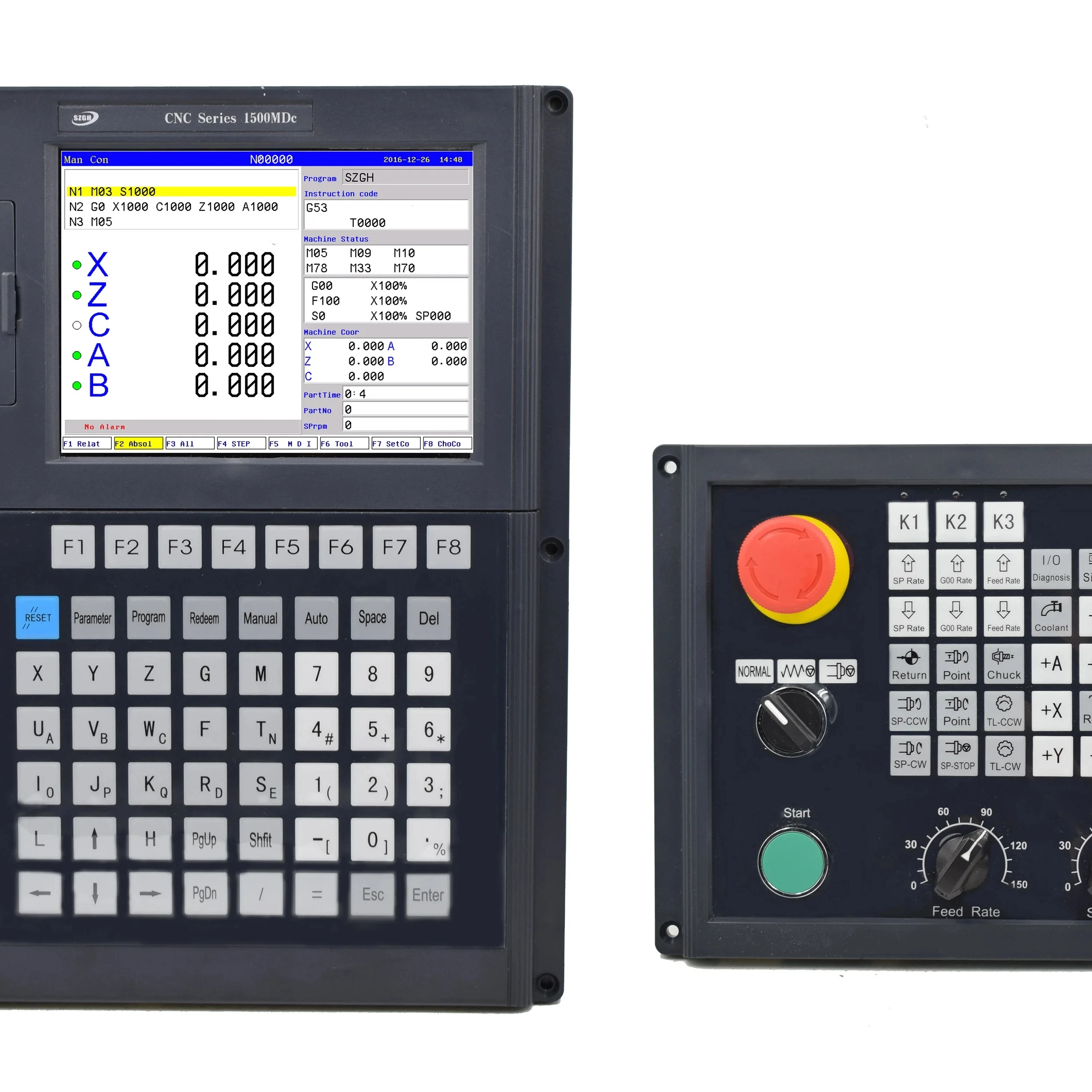 SZGH Vertical 3 Axis Controller Cnc Lathe Controller Unit Support ATC ...