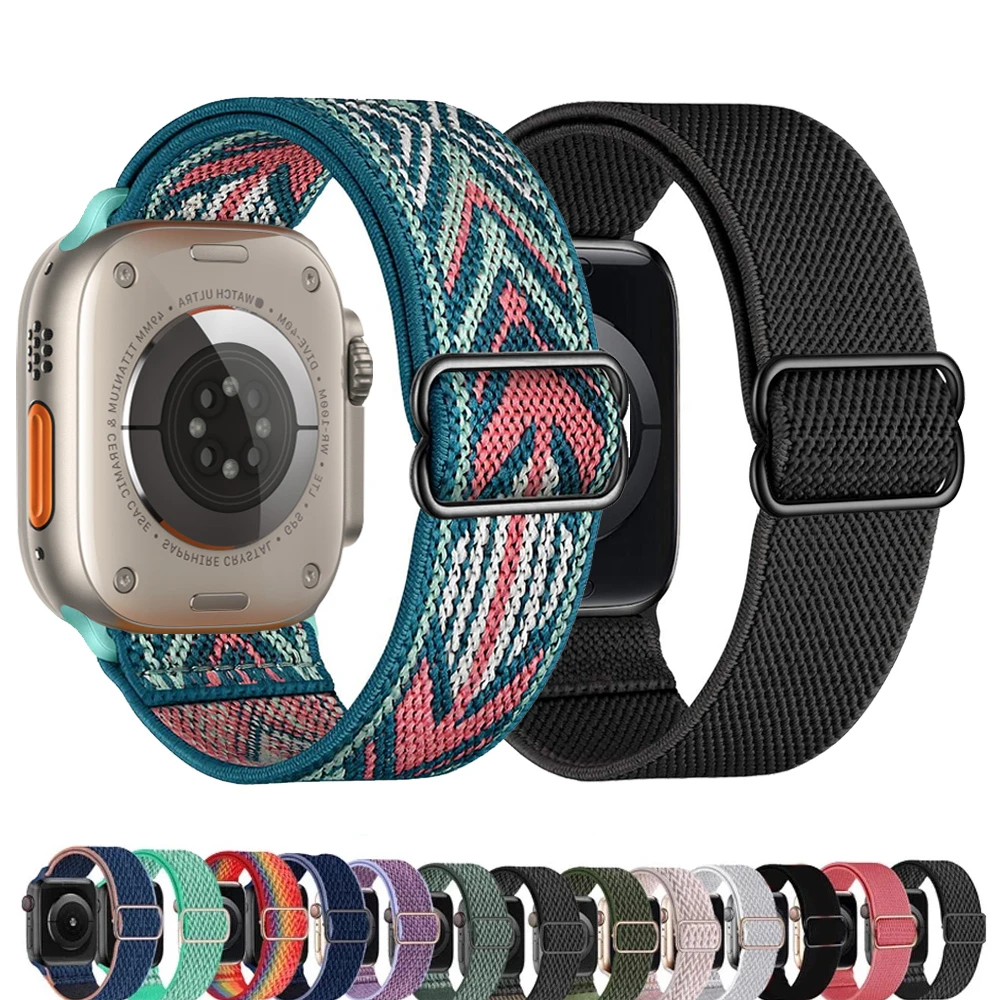 Scrunchie Strap For Apple Watch Band 44mm 40mm 38mm 42mm 49mm Elastic ...