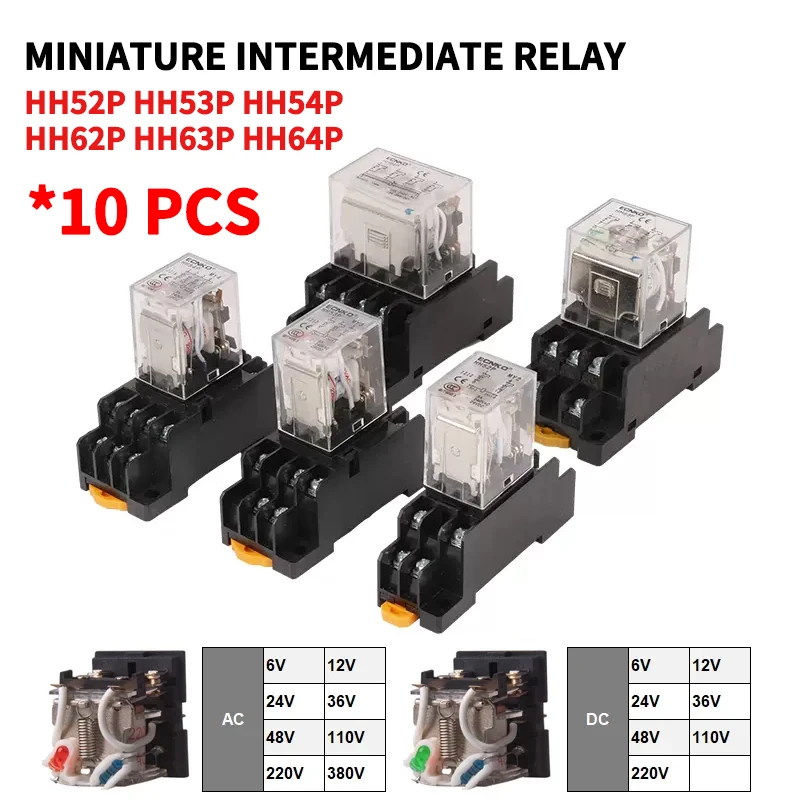 10-PCS-For-Wholesale-Miniature-Control-Relays-Small-Intermediate-Relay ...
