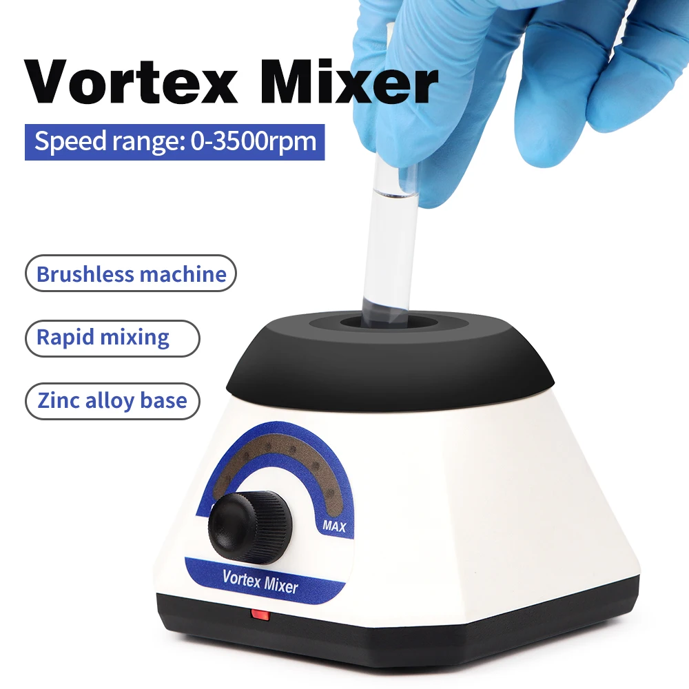 3500RPM Adjustable Lab Vortex Mixer Portable Tattoo Ink Test Tubes ...