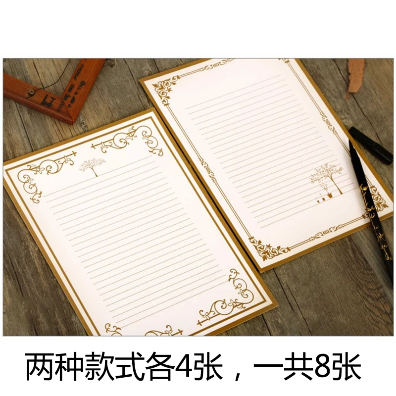 New-8-Pcs-Vintage-Letter-Writing-Papers-Antique-Lette-Paper-Stationery ...