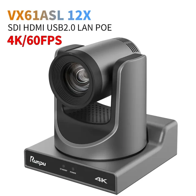 4K 60FPS PTZ NDI Camera POE 12X 20X Zoom AI Tracking PTZ Camera SDI ...