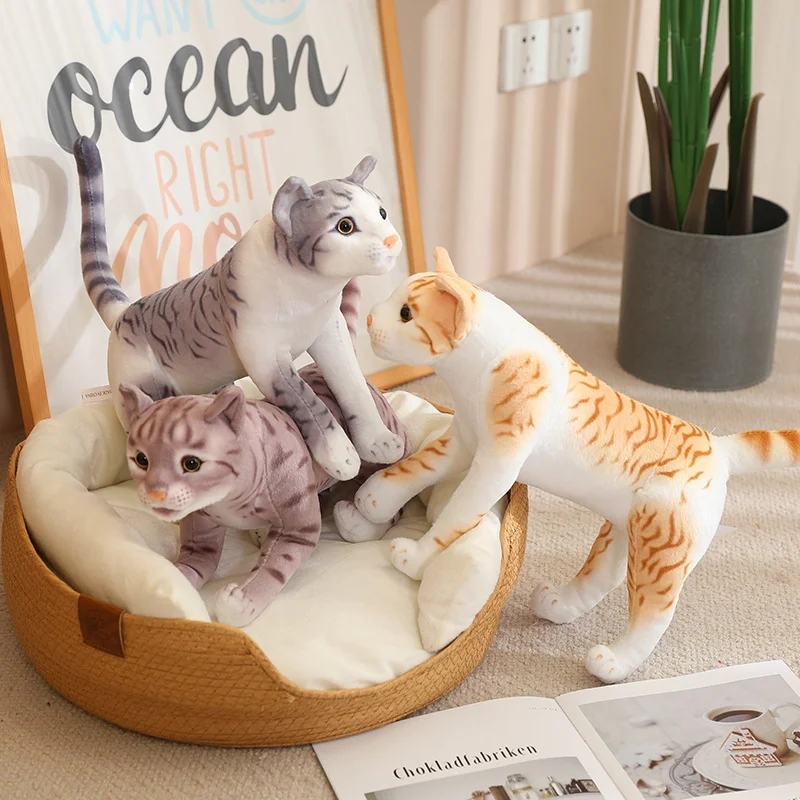 Lifelike-Little-Cats-Plush-Toys-Soft-Stuffed-Animals-Simulation-Pet ...