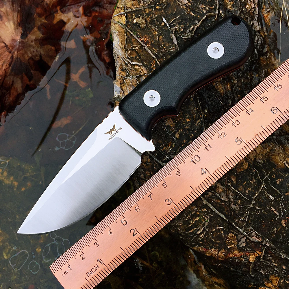 Watchman Knife WF201 D2 Fixed Blade Knives Hunting Fishing Sheath ...