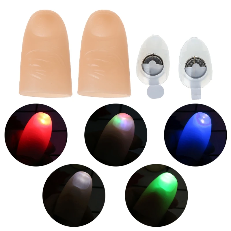 2-Pcs-set-Magic-Thumbs-Light-Toys-for-Adult-Magic-Trick-Props-Blue ...