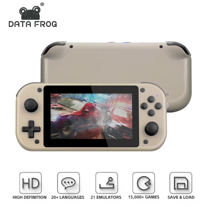 DATA FROG M17 4.3 inch Handheld Game Console Player Built-in 19000 ...