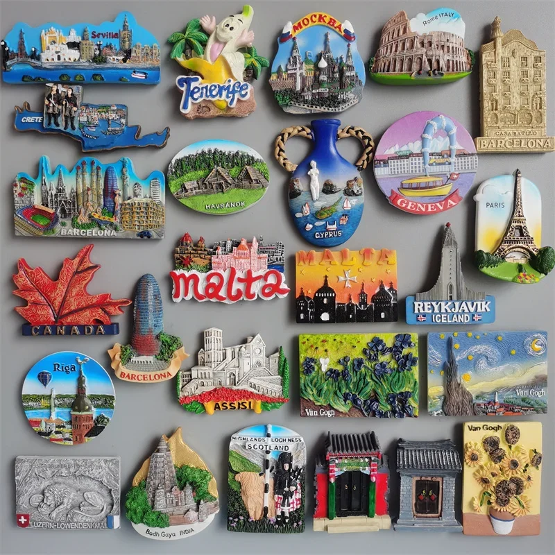 Fridge-Magnet-Tourist-Souvenir-Italy-Malta-Iceland-Paris-Tenerife-Spain ...