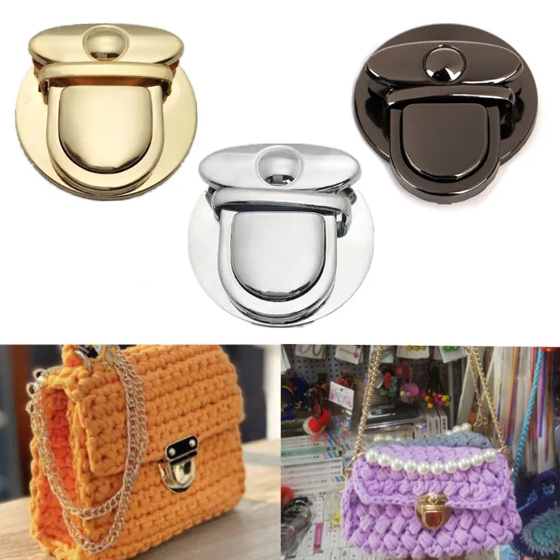 1pc Metal Twist Lock Shoulder Bag Durable Buckle For Handbag Snap ...