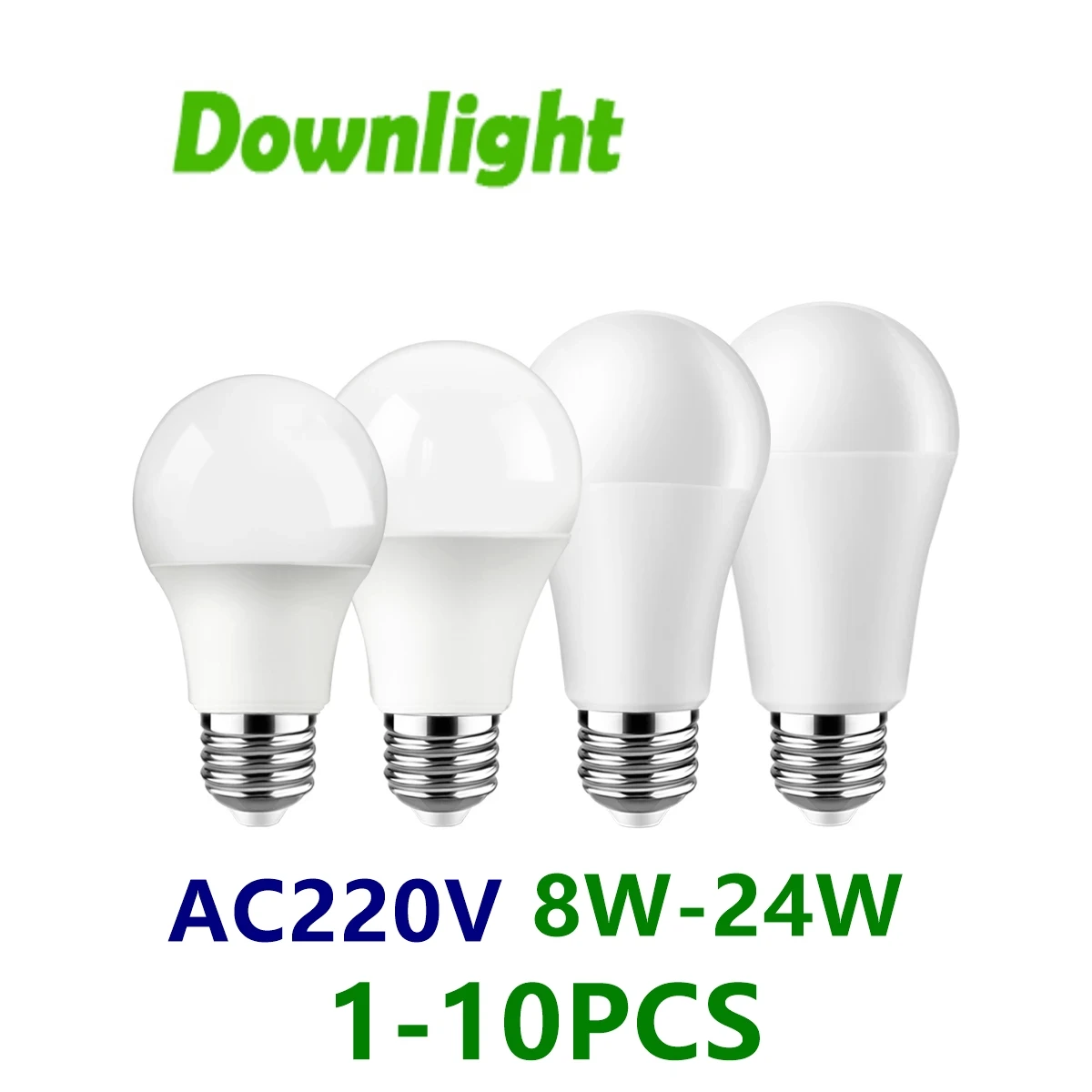 1-10PCS-Led-Bulb-Lamps-AC220V-E27-B22-Light-Real-Power-8W-24W-3000K ...