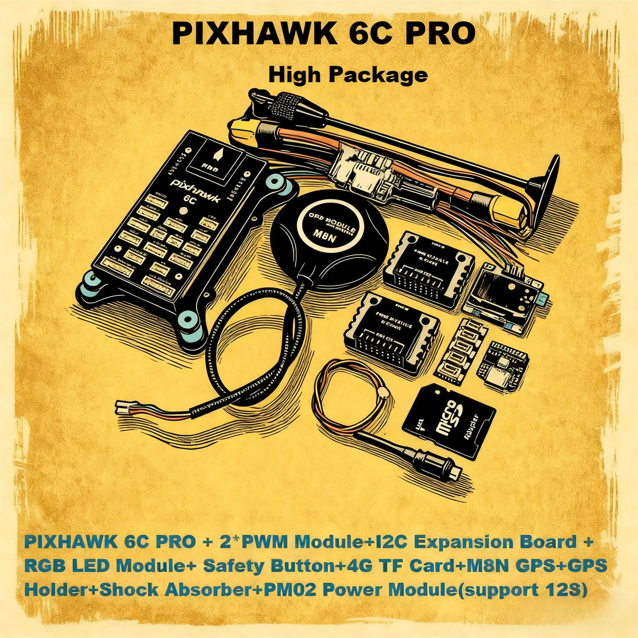 AN PIXHAWK 6C PRO FMUV6C Ardupilot PX4 32 Bit Flight Controller ...