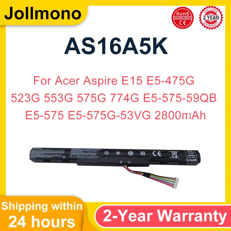 AS16A5K AS16A8K Battery for Acer Aspire E15 E5-575 N16Q2 E5-576G E5 ...