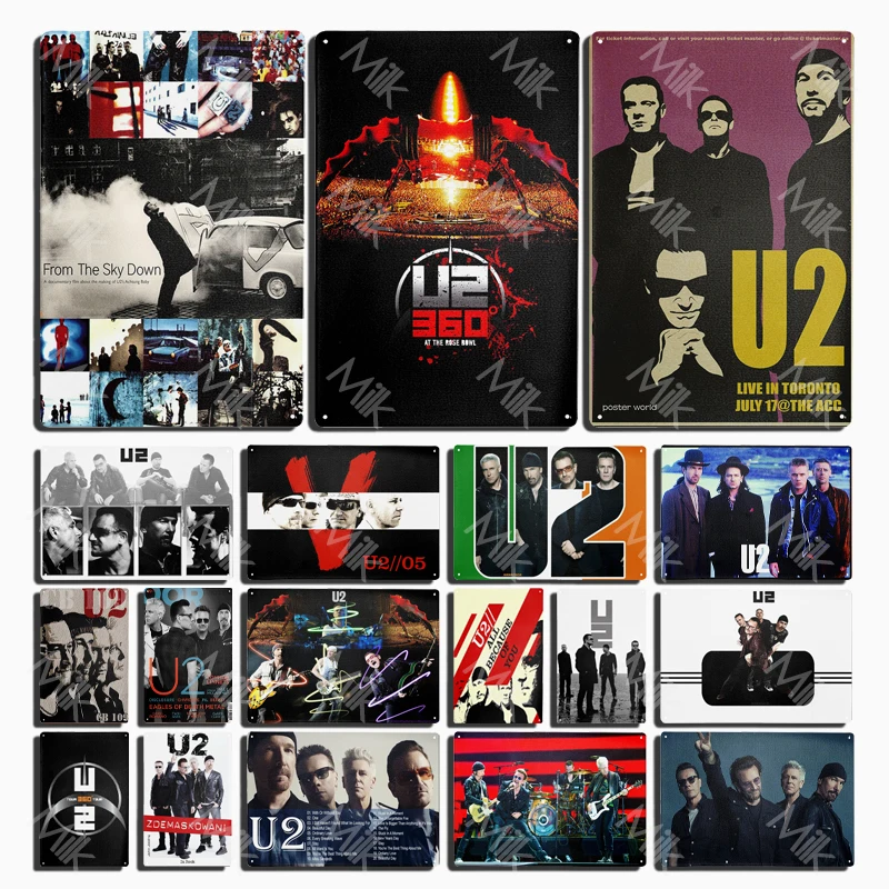 Famous-Legendary-Music-U2-Plaque-Poster-Metal-Tin-Sign-8-X-12-Vintage ...