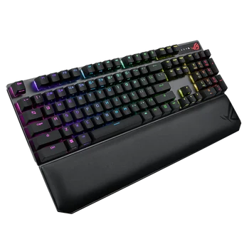 ASUS ROG Strix Scope NX 무선 게이밍 키보드 연결, 블루투스 기계식 PBT Aura Sync RGB 마그네틱 ...