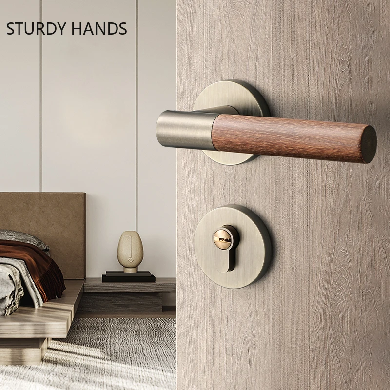Chinese-Wood-Grain-Apartment-Door-Lock-Bedroom-Zinc-Alloy-Deadbolt-Door ...
