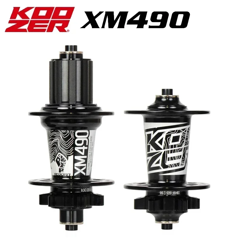 Koozer XM490 Hubs 4 Bearing 6 Claws MTB Mountain Bike Hub Front Rear QR ...