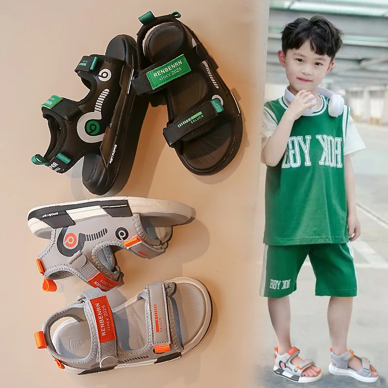 Summer-Children-s-Sandals-Gray-Open-Toe-Lightweight-Boys-Girls-Casual ...