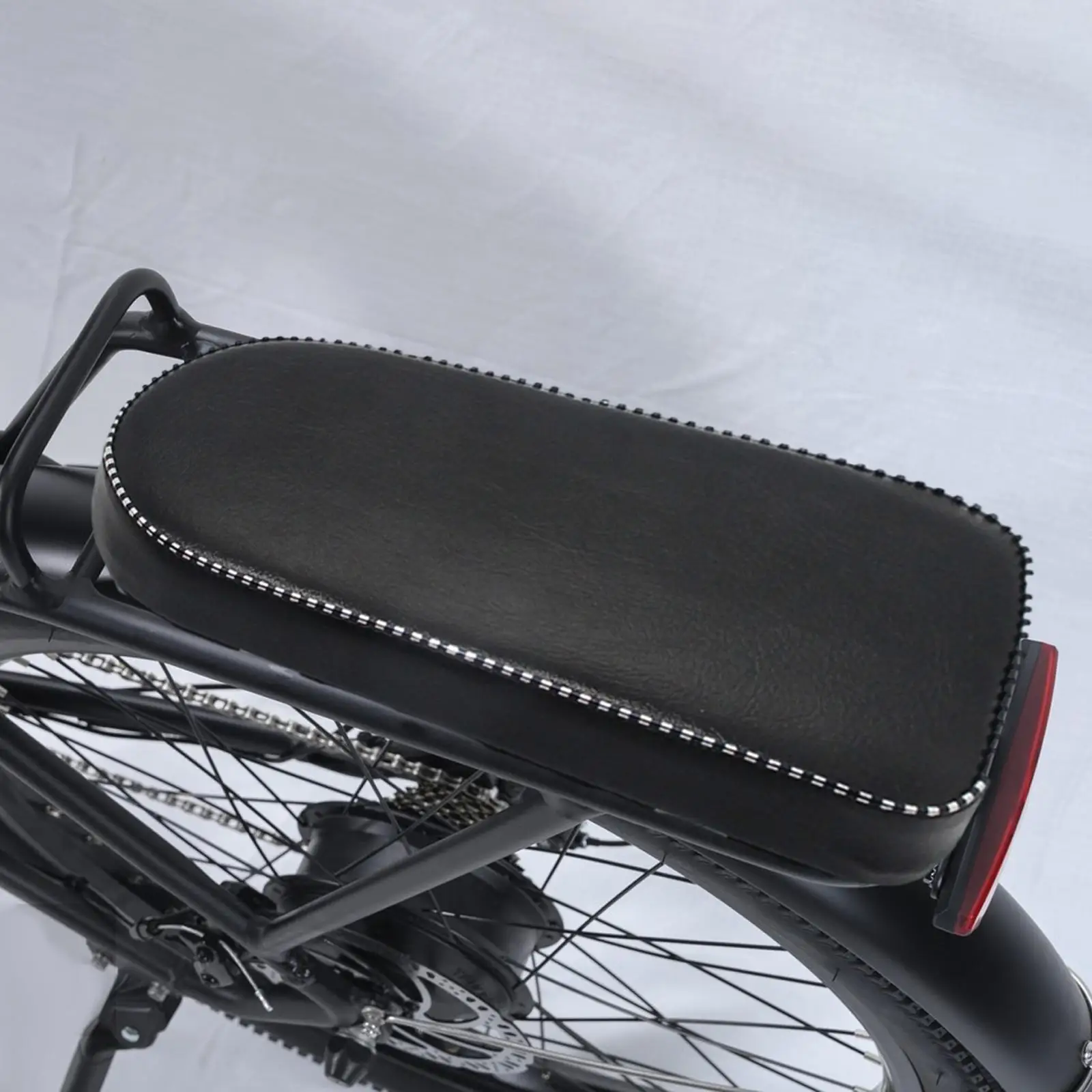 Bike-Back-Seat-PU-Leather-Bicycle-Rear-Seat-Cushion-Bicycle-Saddle ...