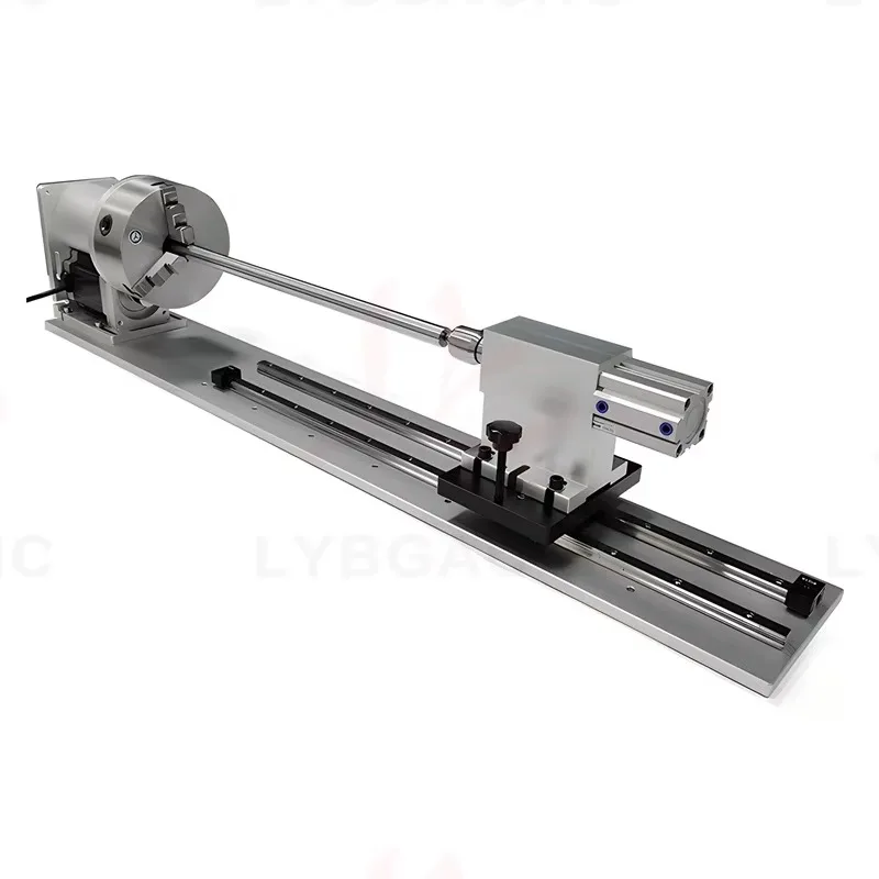 Rotary Axis with Pneumatic Guide Rail Tailstock Kit for Fiber Carving ...