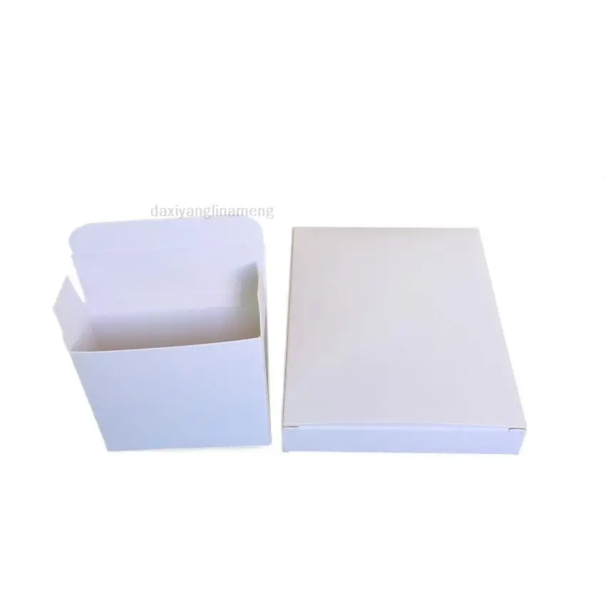 50pcs-lot-White-flat-square-box-White-cardboard-Blank-paper-box ...