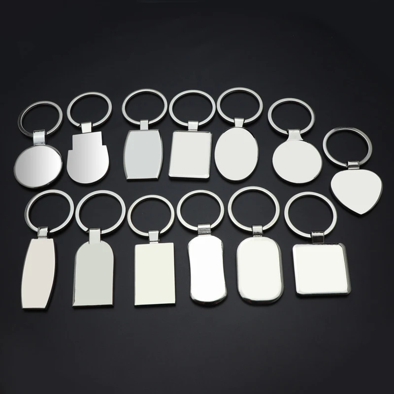 1PC-New-Metal-Keychain-Blank-Keychain-Stainless-Steel-Keyplate-DIY ...