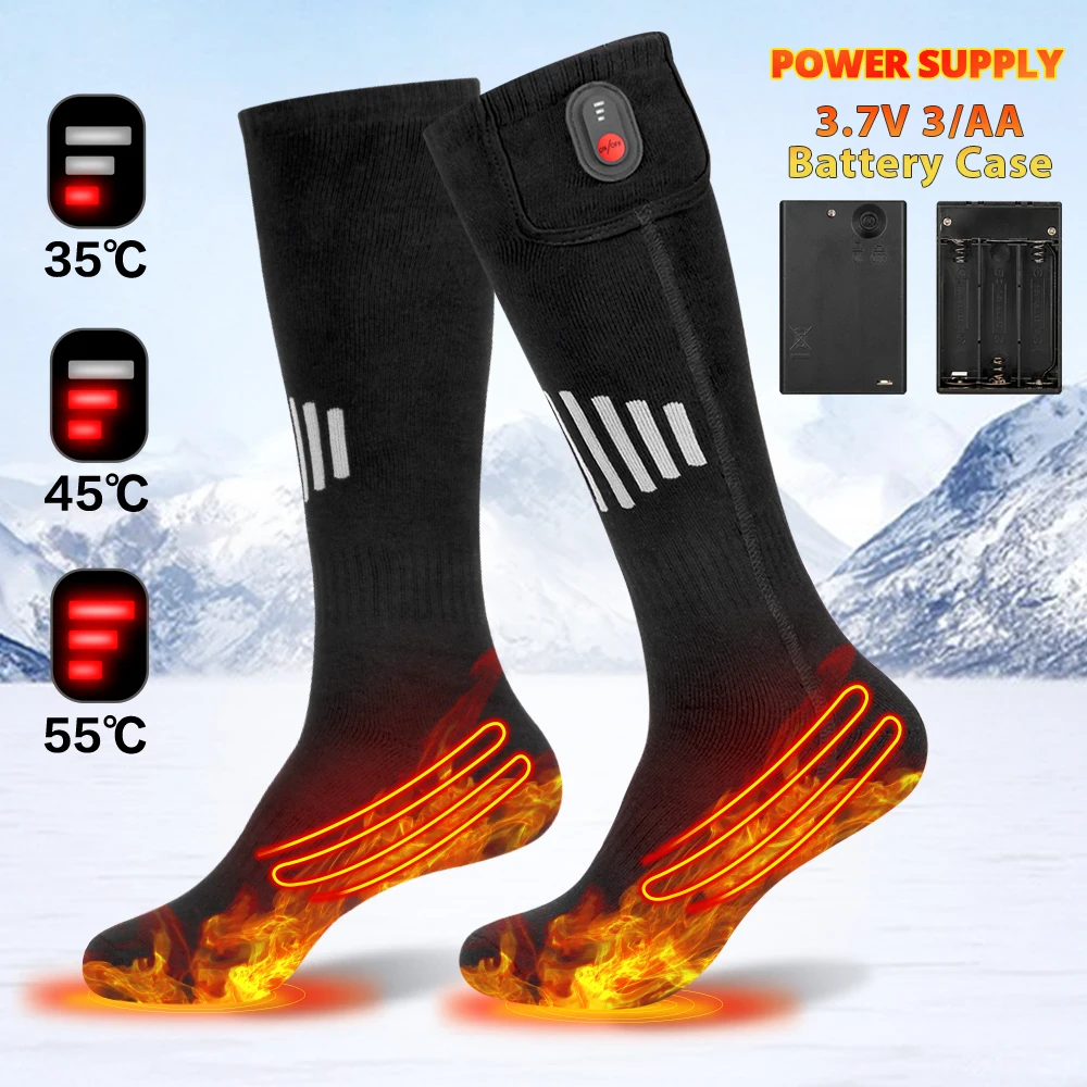 Winter-Heated-Socks-Battery-Case-Thermal-Socks-Men-s-Women-s-Heating ...
