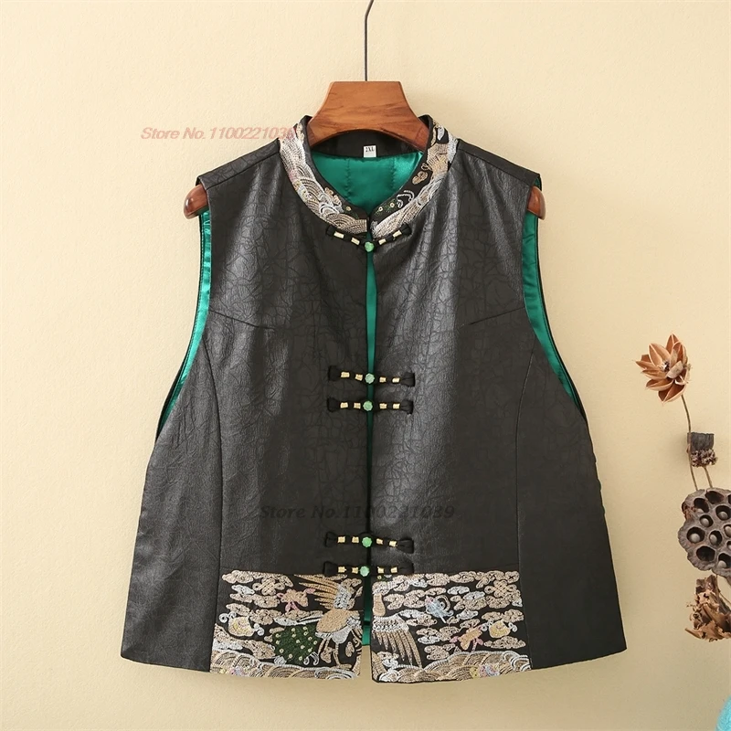 2024-ethnic-harajuku-flower-embroidery-gilet-tops-chinese-cotton-padded ...