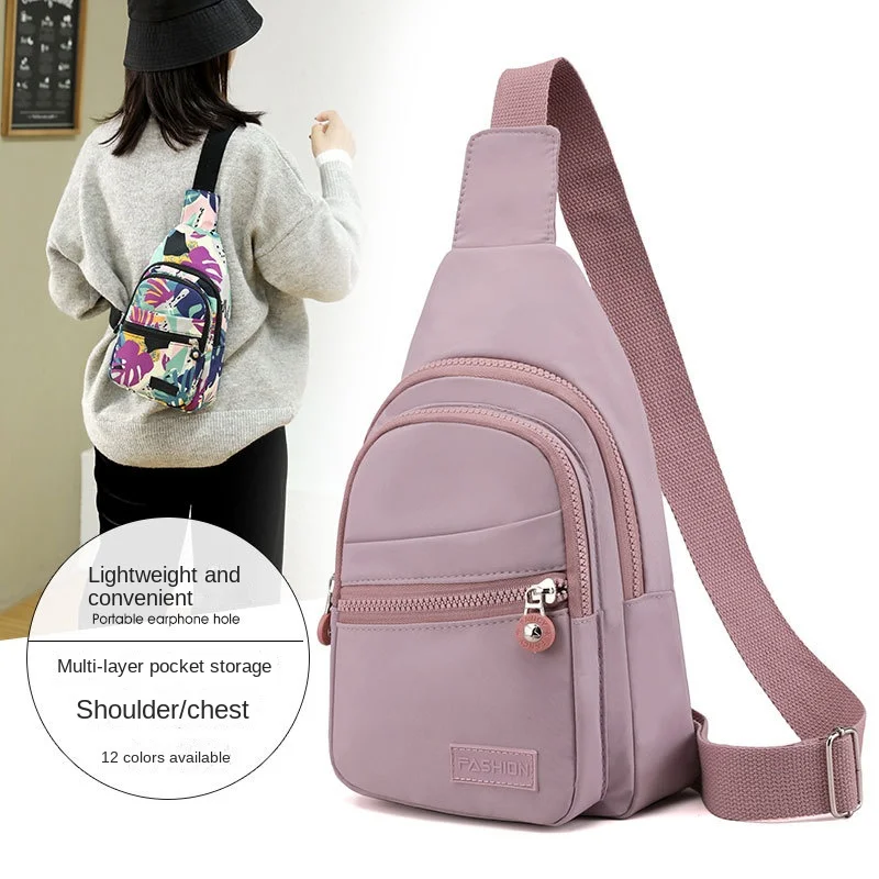 Ladies-Chest-Bag-Casual-Travel-Crossbody-Lightweight-Nylon-Cloth-Bag ...