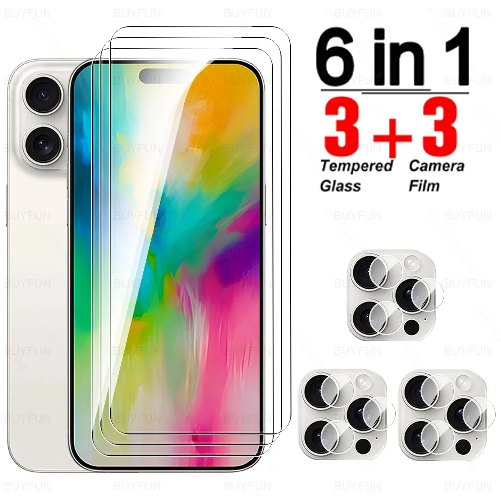6in1-Tempered-Glass-For-iPhone-16-Pro-Max-Screen-Protector-Cover-Lens ...