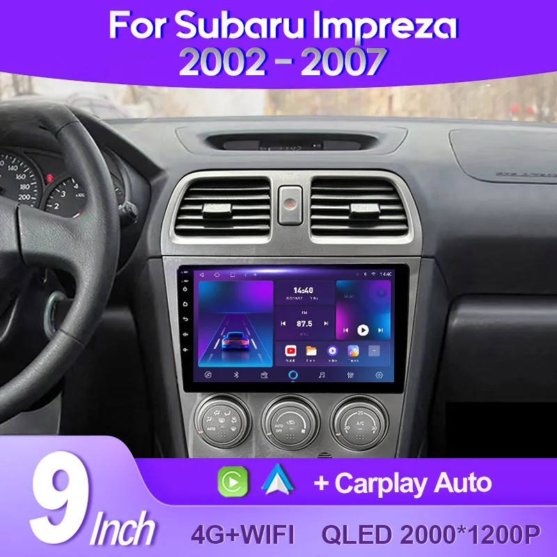 QSZN-For-Subaru-Impreza-GD-GG-2002-2007-2K-QLED-Android-13-Car-Radio ...