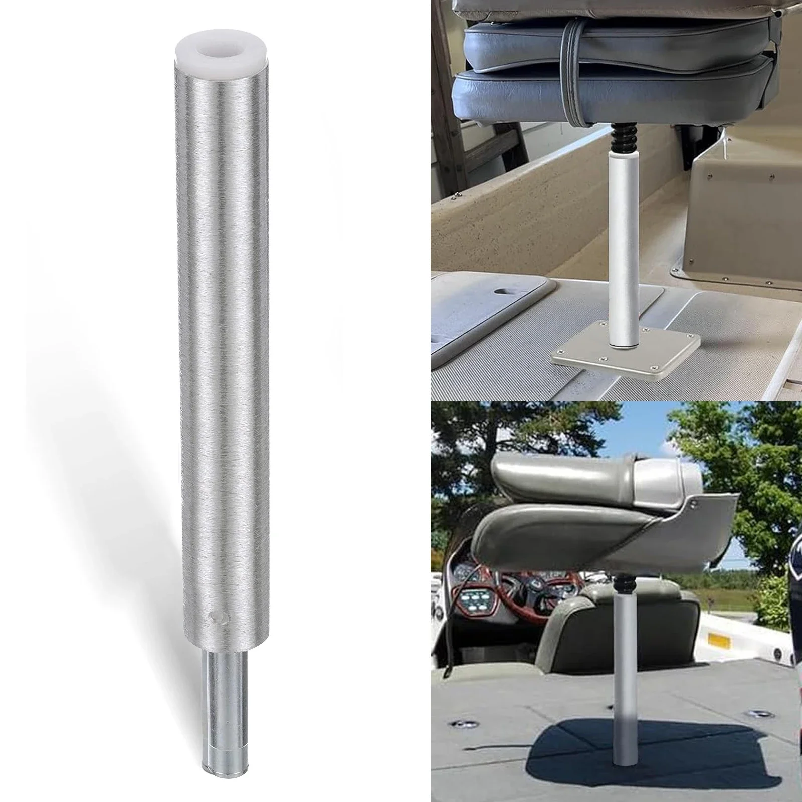 3/4" Boat Seat Post Pole - Aluminum Lock-in 6" Height Base for Pontoon ...