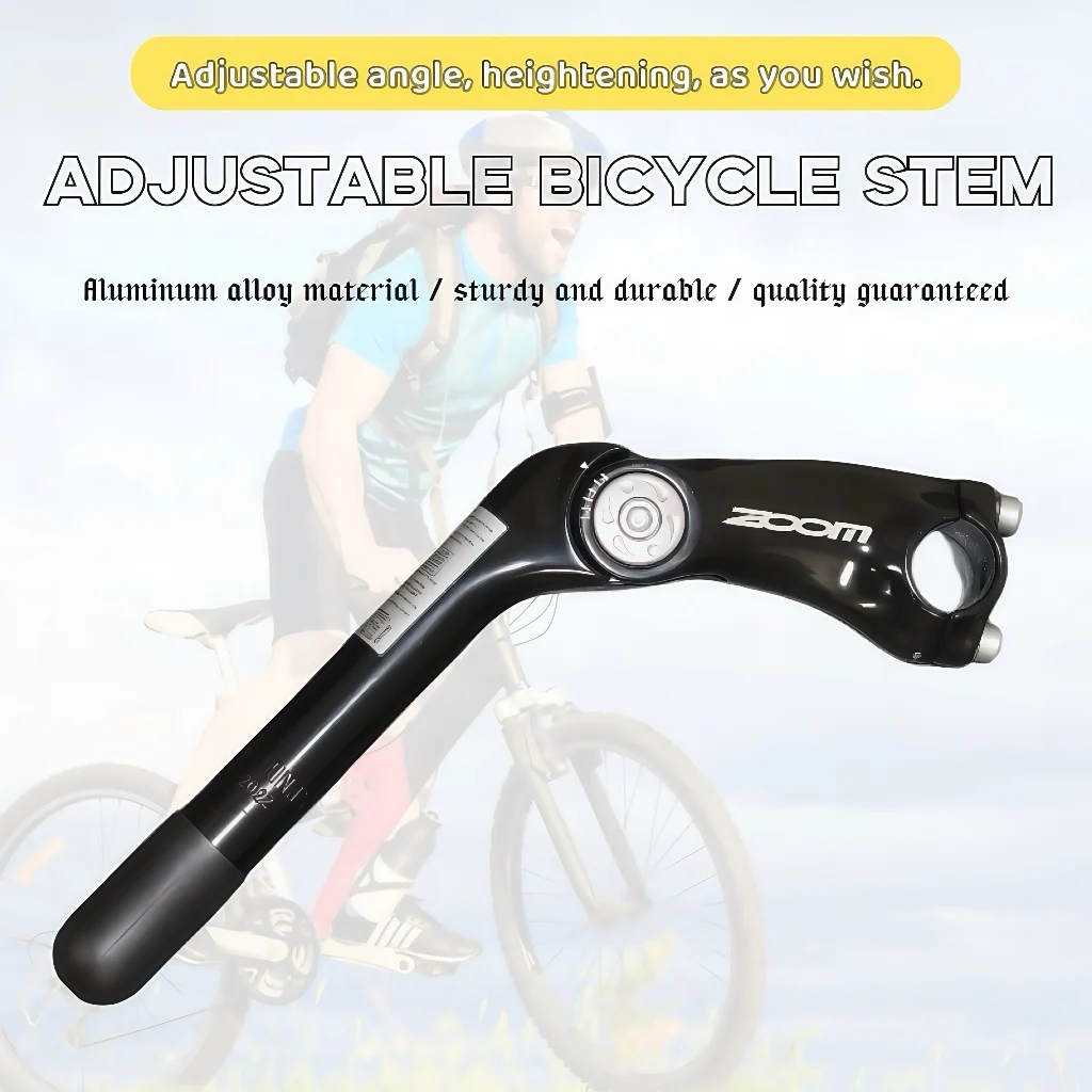 ZOOM Adjustable Bike Quill Stem 50 Degree Handlebar Stem Riser City ...