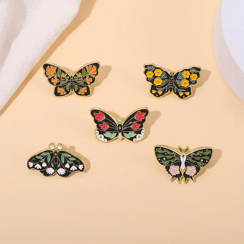 butterfly-Enamel-Lapel-Pin-Cartoon-Metal-Brooch-Jewelry-For-Women-Men ...