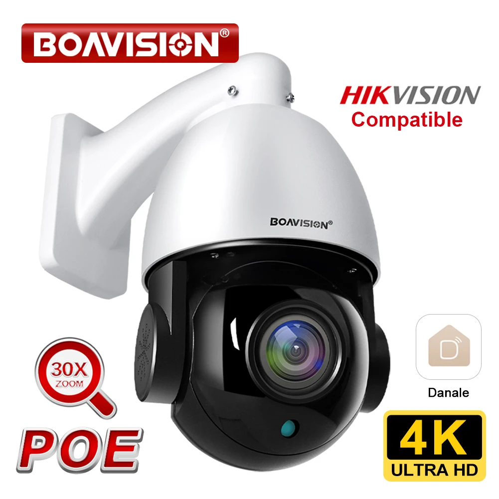 30x Zoom Ip Camera 4k 8mp/5mp Outdoor Ptz Poe 20x Zoom H.265 Dome Speed ...
