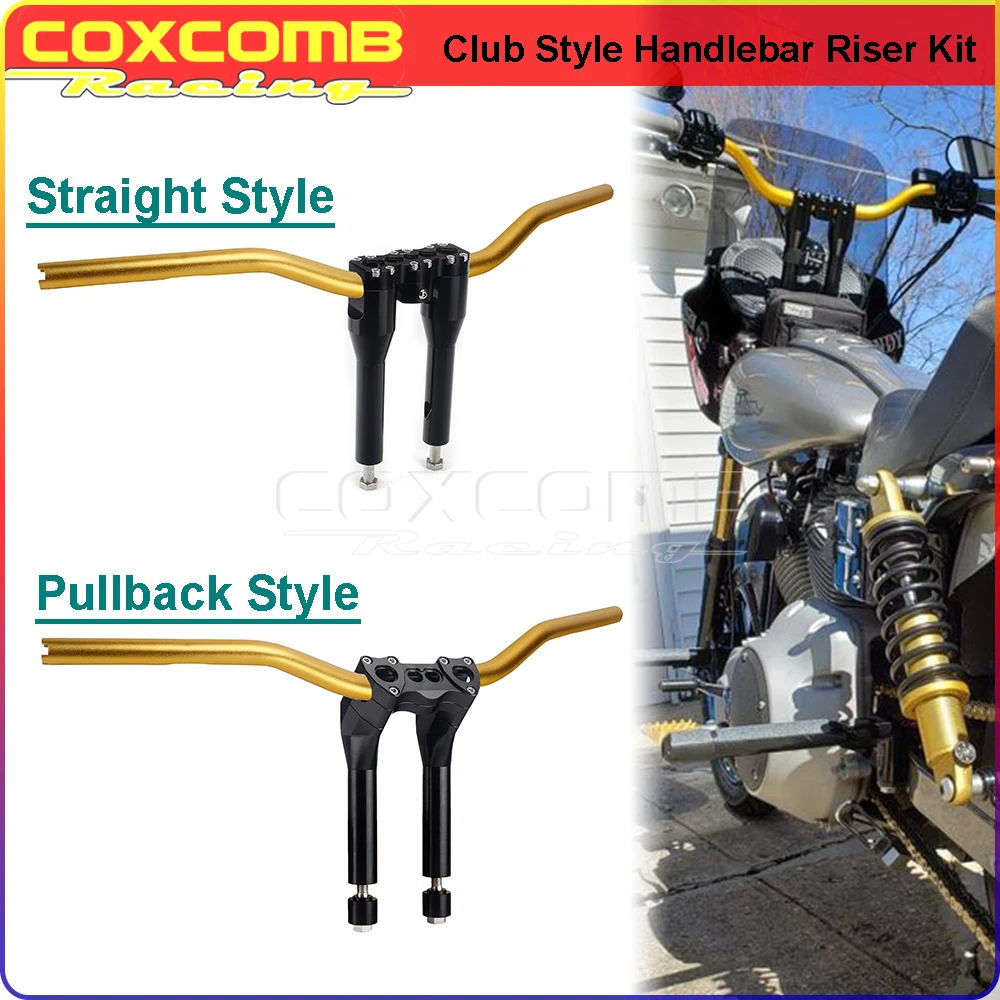 Thug-Style-Handlebar-Riser-Kit-For-Harley-Softail-Dyna-Street-Bob-Low ...