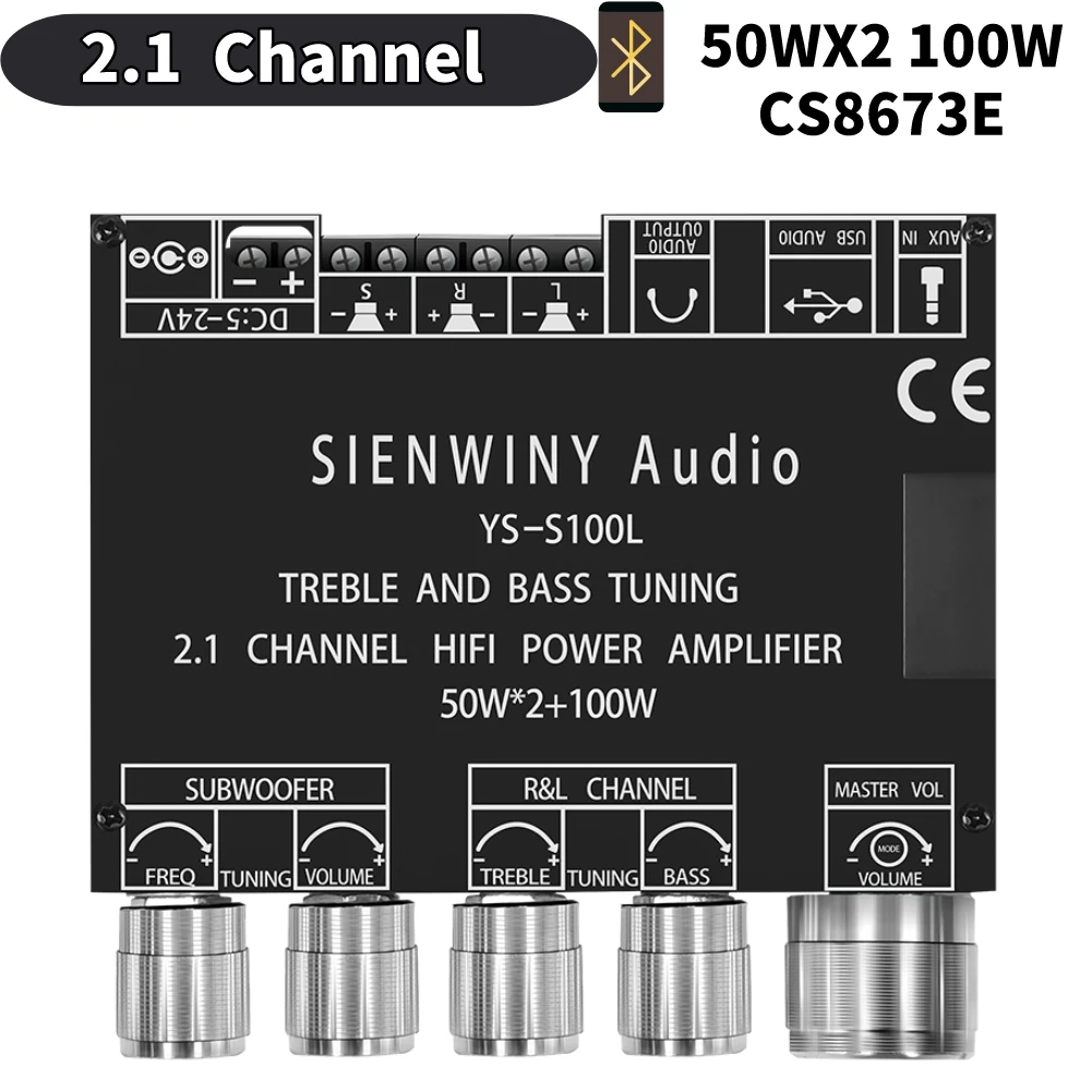 2.1 3 Channel Audio Amplifier Module Bluetooth-compatible 5.1 CS8673E ...