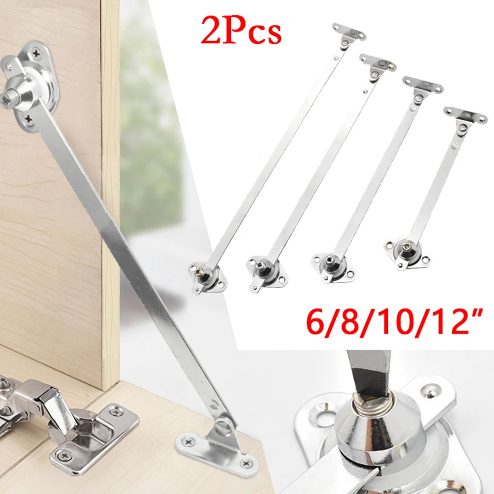 2PCS Cabinet Lid Support Cupboard Door Flap Stay Hinge Down Drop Lid ...