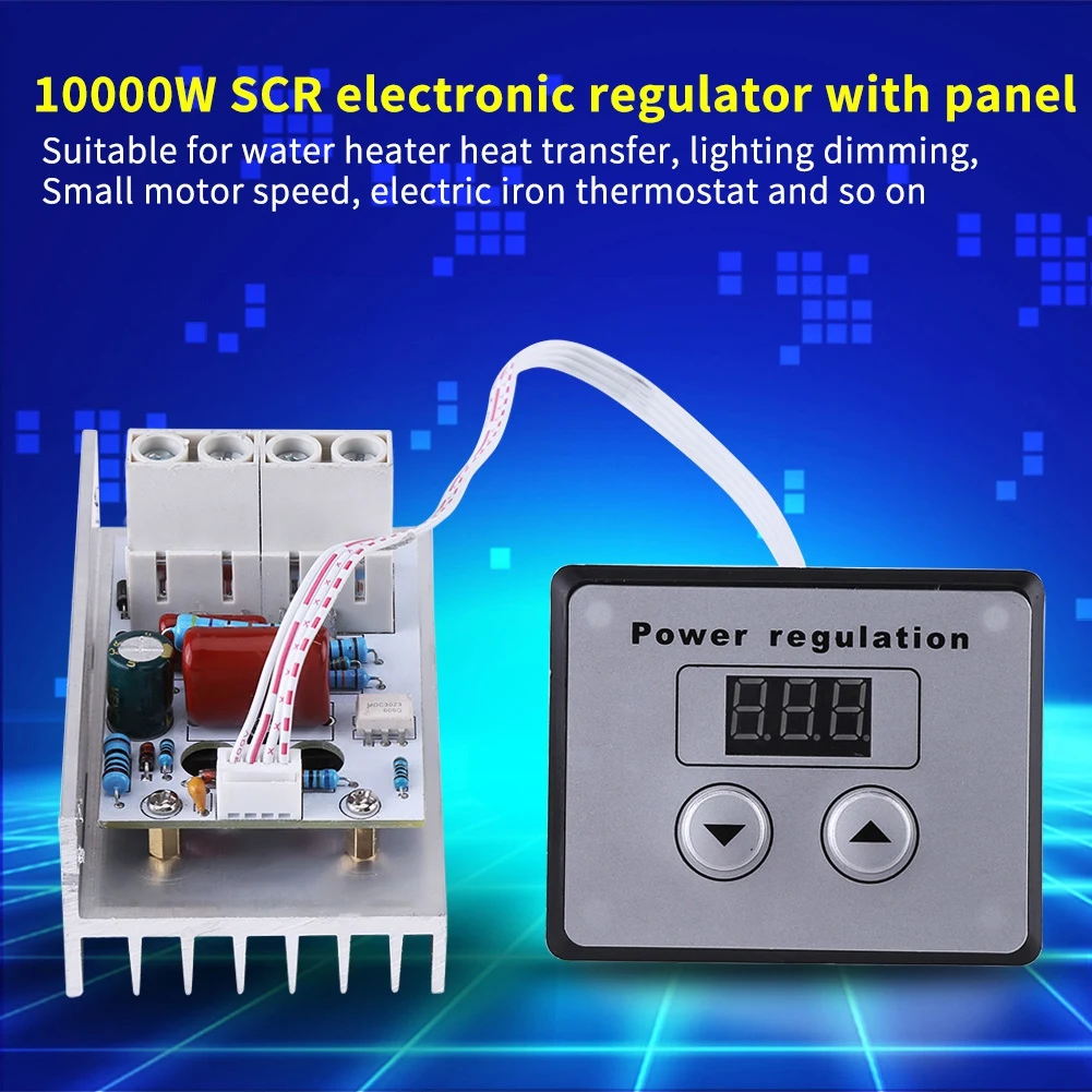 10000W-SCR-Digital-Voltage-Regulator-Speed-Control-Dimmer-Thermostat-AC ...