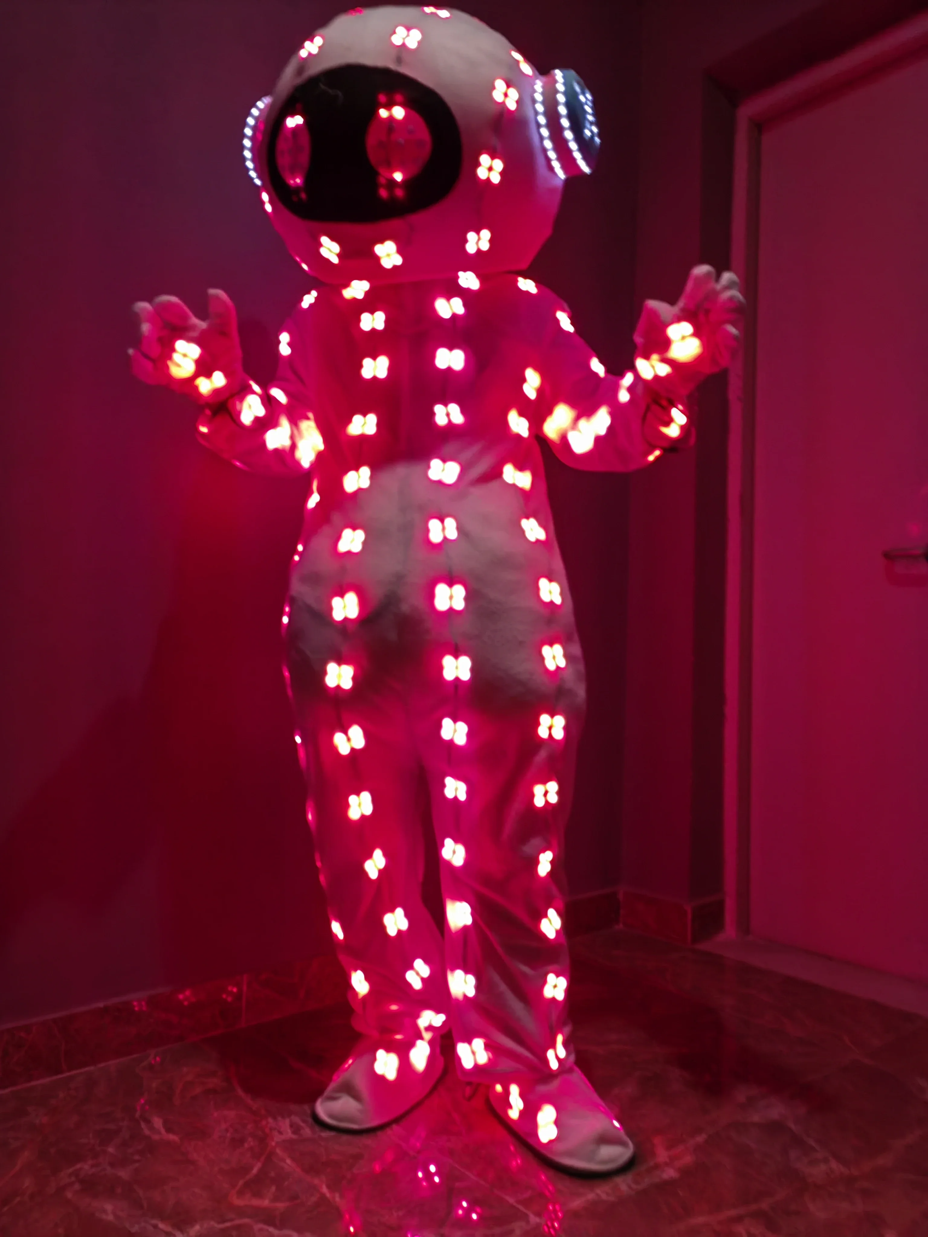 LED Suits Luminous Costumes Party Nightclub DJ Mascot Light Up Robot ...