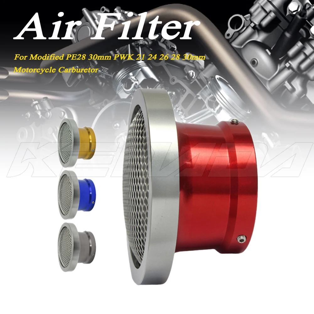 CNC-Motorcycle-Carburetor-Air-Filter-Cup-With-Velocity-Stacks-50-55MM ...