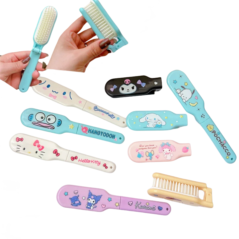 MINISO-Sanrio-Japanese-Cute-Kuromi-Melody-Folding-Massage-Comb-Hello ...