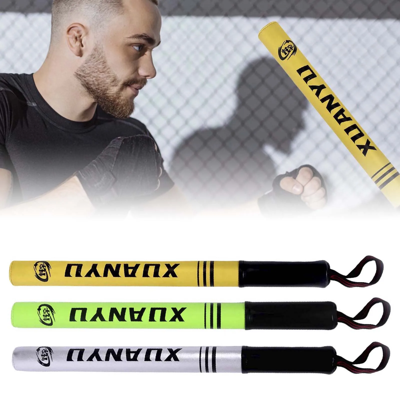 PU Leather Martial Art Sticks Fluorescent Durable Foam Rod Suitable for ...