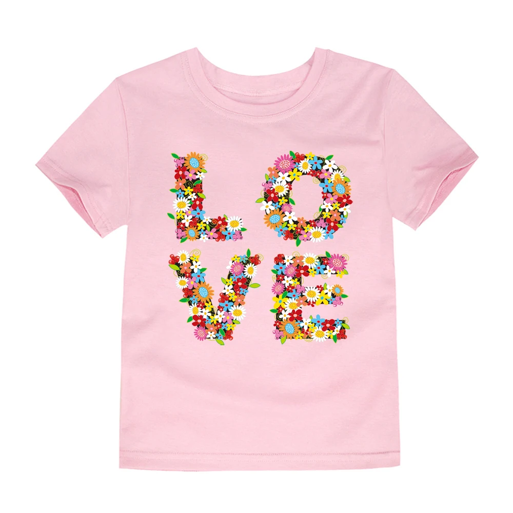 Little-Girls-Clothes-Pink-T-Shirt-for-Summer-Cotton-Children-s-Clothing ...