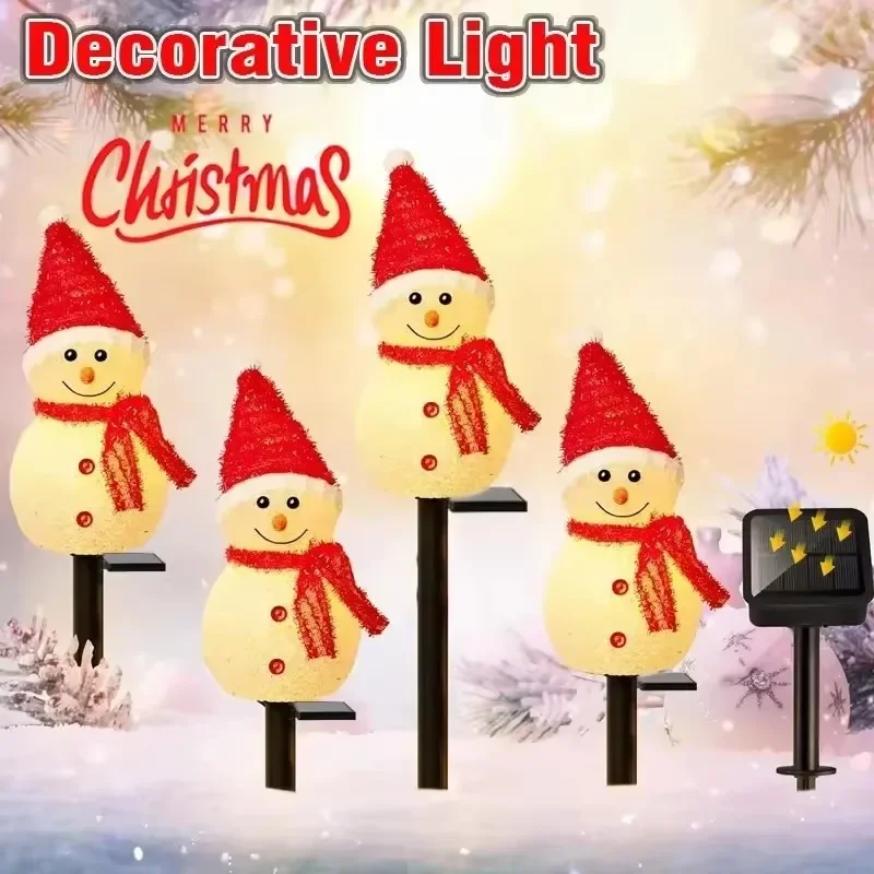 Christmas-Snowman-Solar-Stake-Light-Outdoor-Garden-Waterproof-Xmas ...