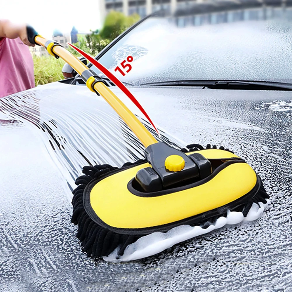 Car Wash Mop Adjustable Telescoping Long Handle Cleaning Brush ...