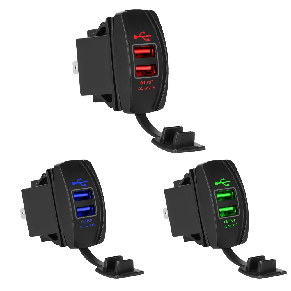Car Charger Auto Adapter Waterproof for Car RV Camper Caravans 5V 3.1A ...