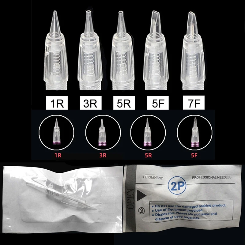 100pcs Sterilized Tattoo Needle 1r 3r For Tattoo Machine Microblading ...