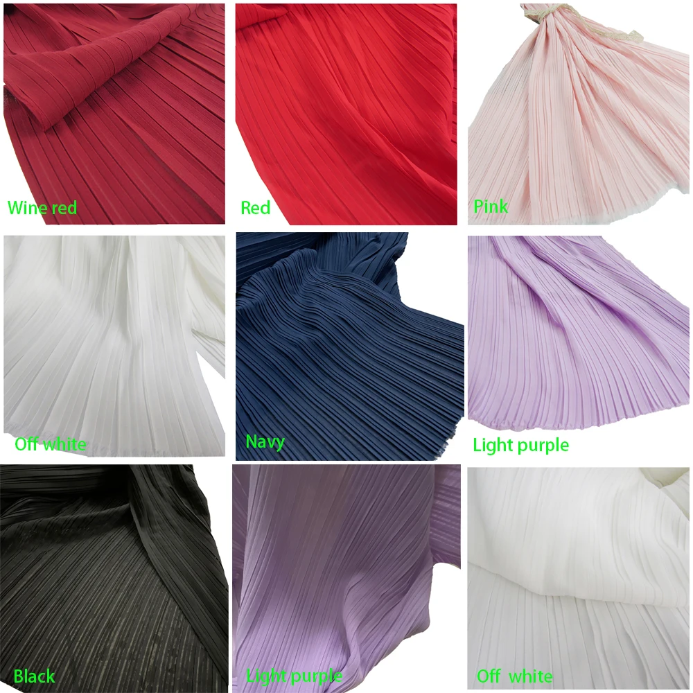 Ruffle-Organ-Pleated-Pearl-Chiffon-Fabric-Plisse-fabric-for-Dress-Skirt ...
