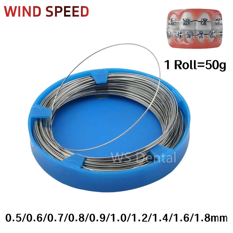 50g/Roll Dental Stainless Steel Wire Orthodontic Teeth Braces Wires 0.5 ...